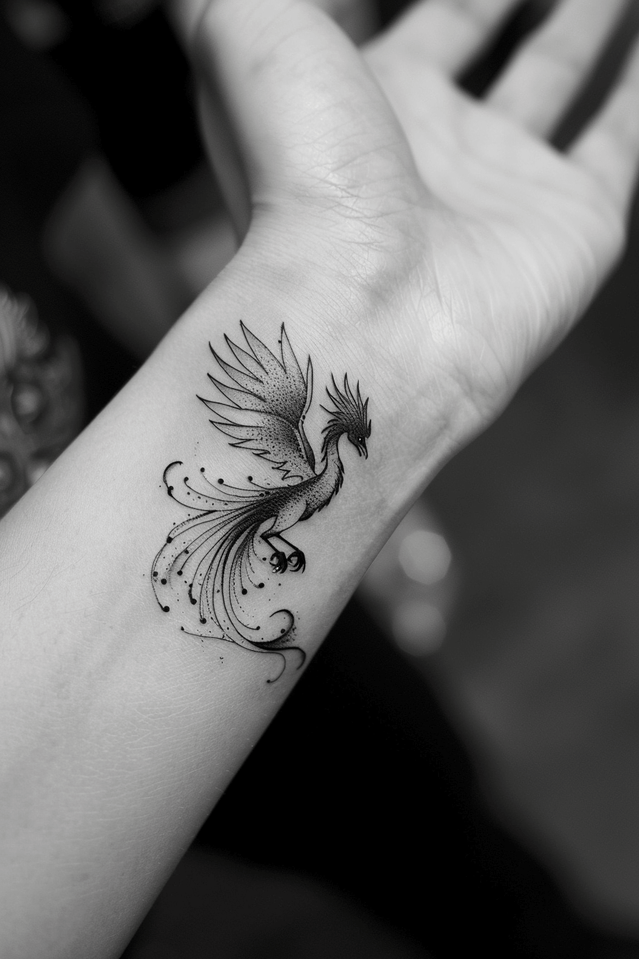 21+ Fabulous Phoenix Tattoo Ideas for Women