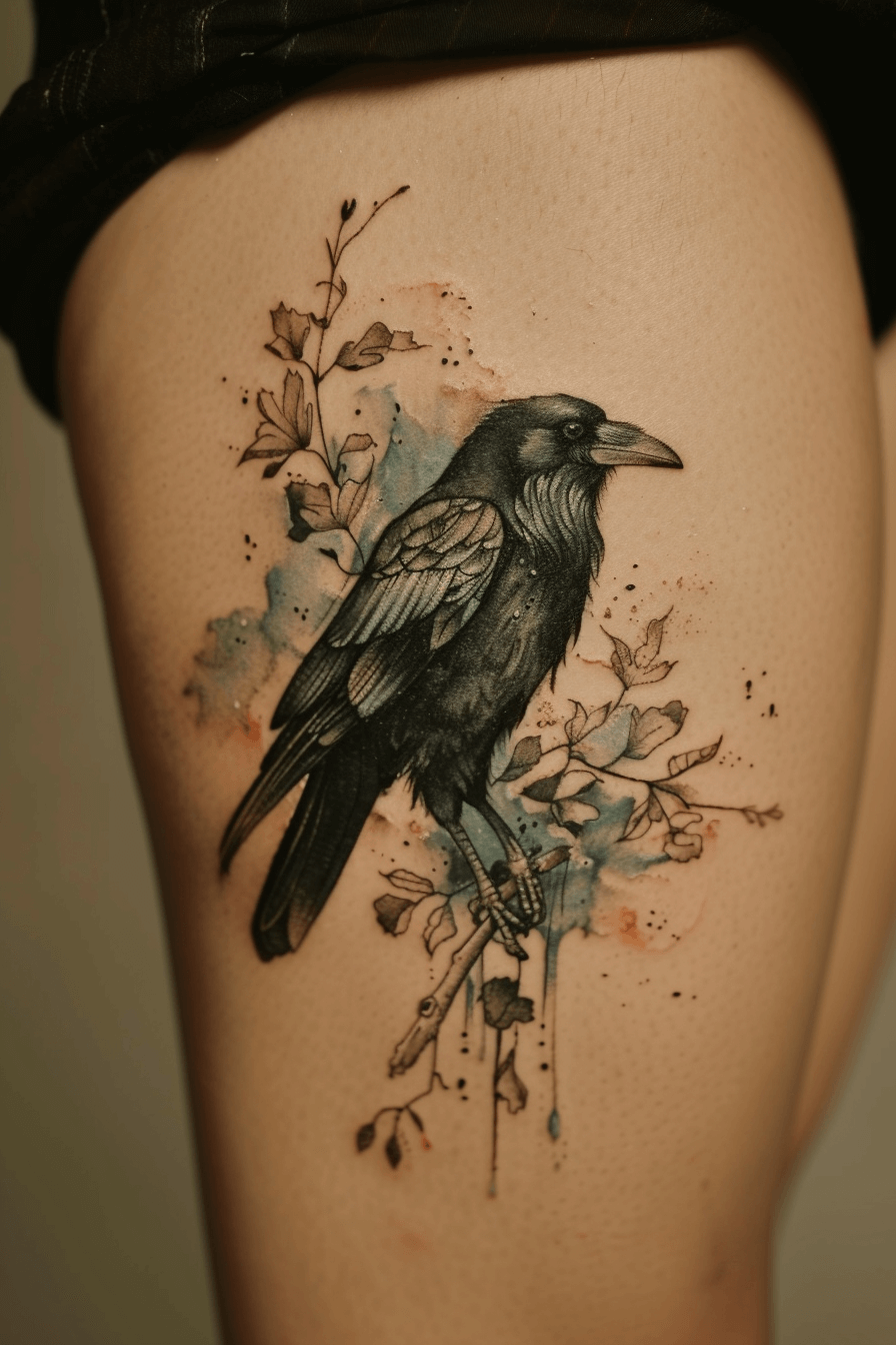 Intriguing Raven Tattoo Ideas with Deep Meanings