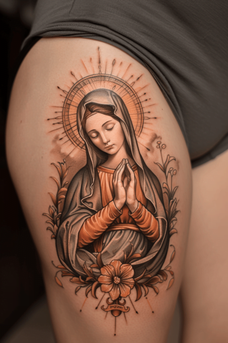 22+ Unique Virgin Mary Tattoo Ideas to Honor Faith
