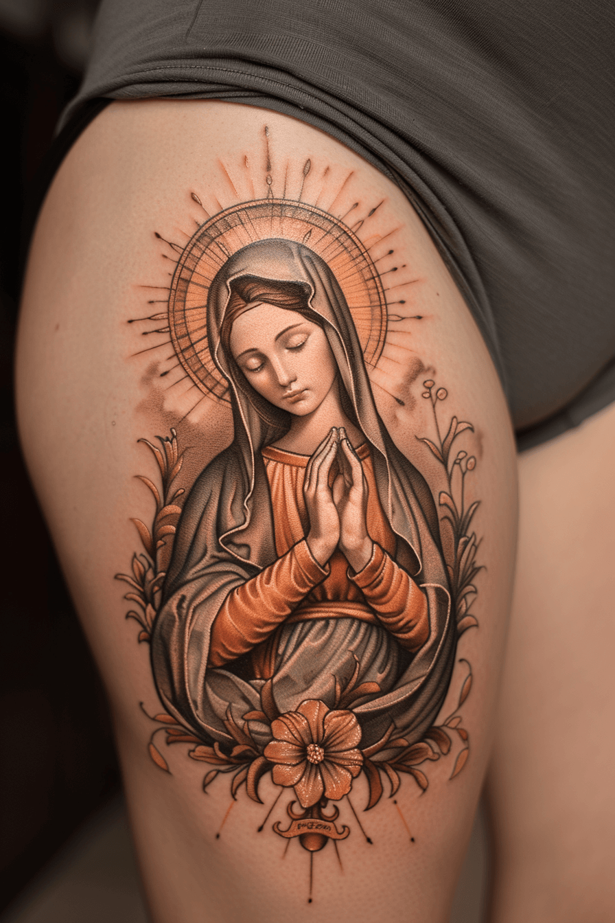 22+ Unique Virgin Mary Tattoo Ideas to Honor Faith