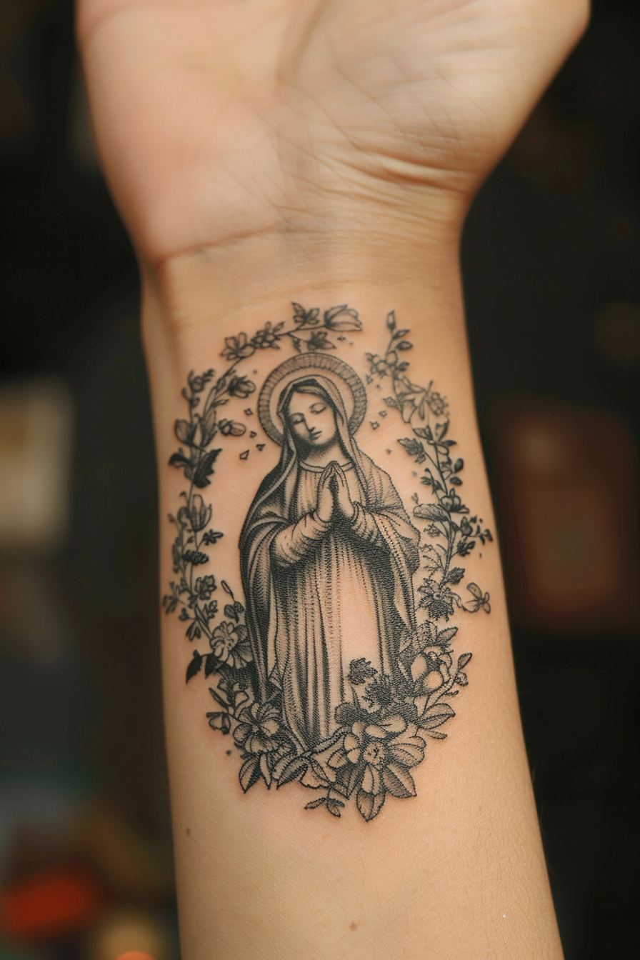 22+ Unique Virgin Mary Tattoo Ideas to Honor Faith