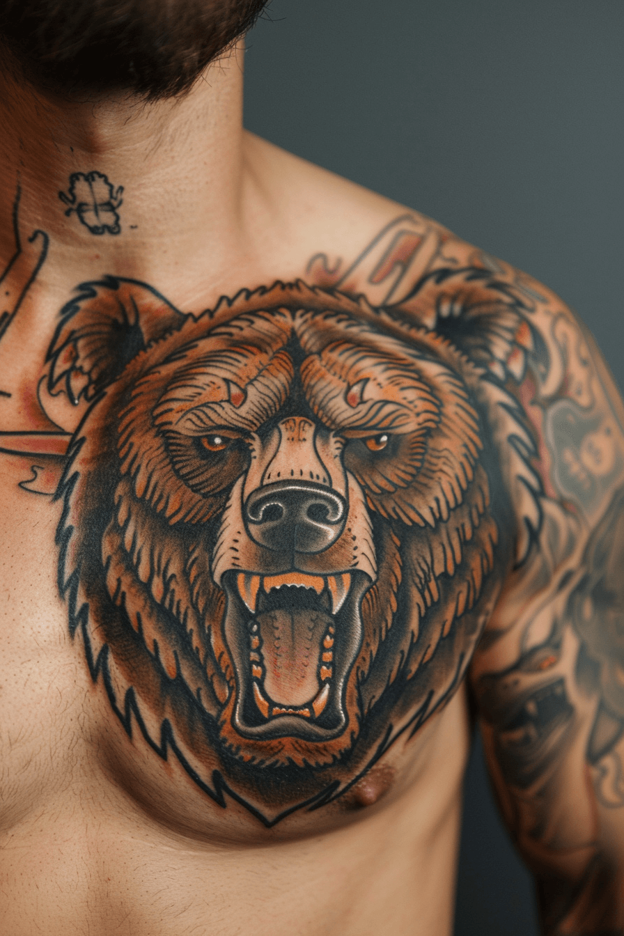 Fierce Bear Tattoo Ideas With Strong Symbolism