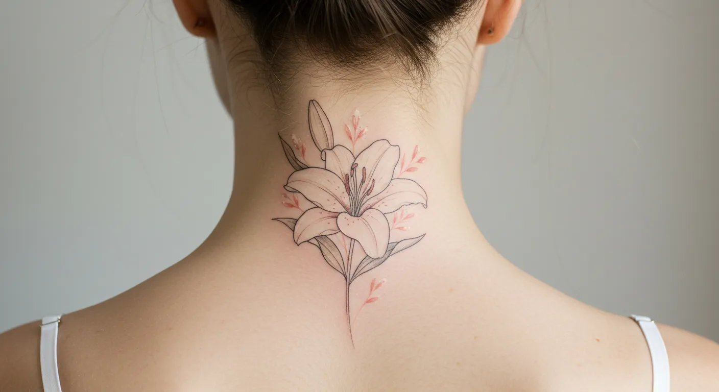 23+ Chic Fine Line Lily Tattoo Designs for Modern Floral Lovers